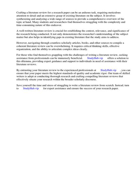 Research Paper Literature Review Sample Pdf Methodology
