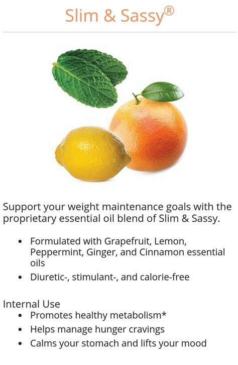 Smart And Sassy Essential Oil Blends Doterra Slim And Sassy Slim And