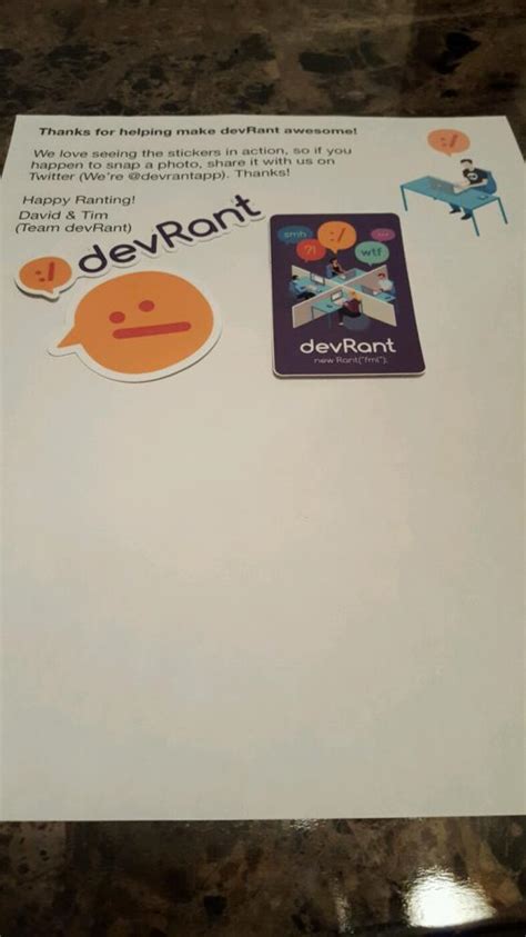 Stickers Arrived Thank You For The Stickers DevRant I Ll Make Good