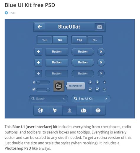 Blue Ui Elements By Mark Kubiszyn