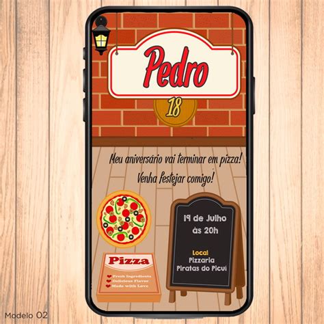 Convite Digital Aniversário Festa Pizza Pizzaria Elo