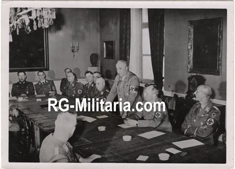 Original Ww2 German Press Photo Dr Robert Ley Speaking Among Sa