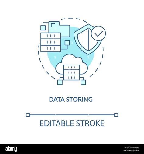 Data Storing Turquoise Concept Icon Stock Vector Image Art Alamy