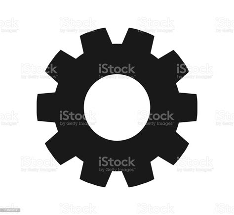 Settings Icon With Gear Symbol Flat Style Vector Eps Stock Illustration
