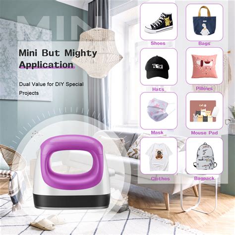 Heat Press Oprol Easy Press Mini Heat Press For T Shirts Bags Shoes