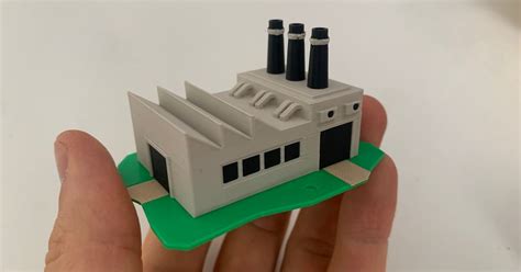 Small And Simple Factory Model Miniature By Oliver Schoemig