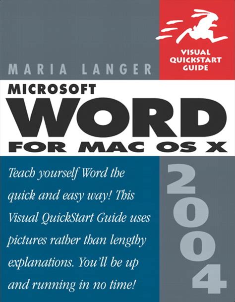 microsoft word 2004 for mac os x visual quickstart guide peachpit
