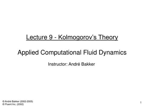 ppt lecture 9 kolmogorov s theory applied computational fluid