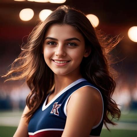 Premium Photo Girl Cheerleader Smiling