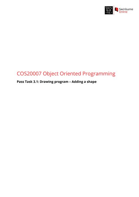 Pass Task 3 Week 5 And Yearly Cos 20007 Object Oriented Programming