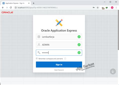 Setup New Project New Workspace Untuk Sql Workshop Di Oracle Apex 18