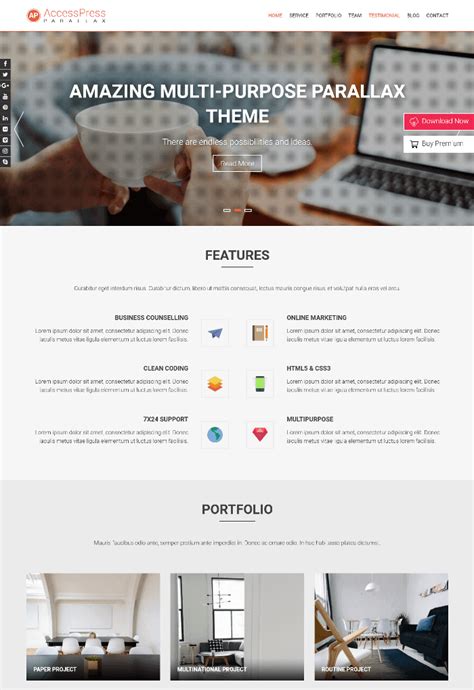 30 Best Free Parallax Wordpress Themes Of 2022