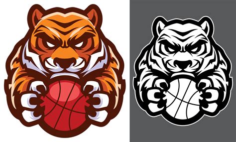 Tiger Basketball Mascot 14848551 Vector Art At Vecteezy