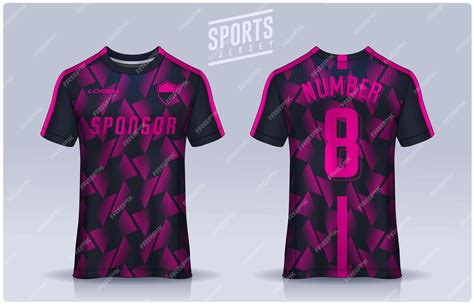 티셔츠 스포츠 디자인 템플릿 축구 클럽 유니폼 모 ⁇ 전면 및 후면 프리미엄 벡터