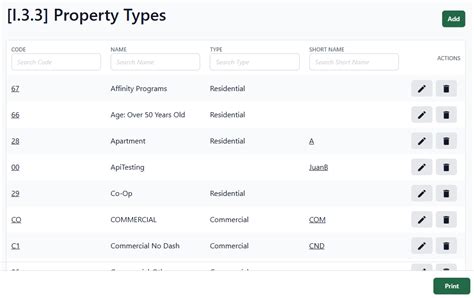 Set Up Property Types New Back Office