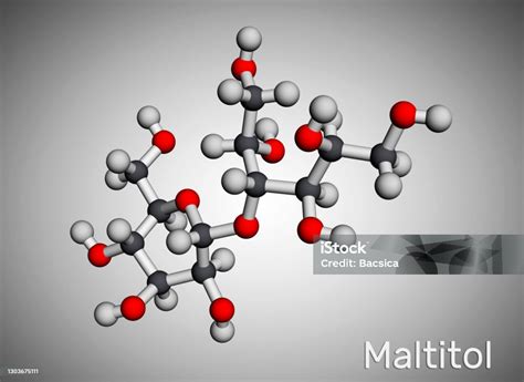 말티톨 분자 감미료 설탕 대용품 폴리올 설탕 알코올입니다 분자 모델 3d 렌더링 0명에 대한 스톡 사진 및 기타 이미지 Istock