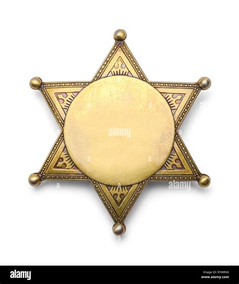 Blank Police Badge Star