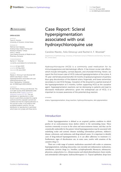 Pdf Case Report Scleral Hyperpigmentation Associated With Oral