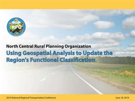 using geospatial analysis to update the region s functional