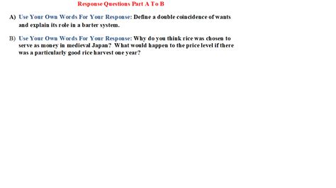 solved response questions part a tob a use your own words