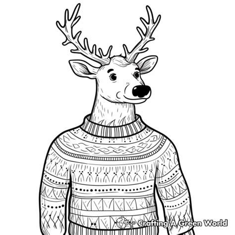 Ugly Sweater Coloring Pages Free And Printable