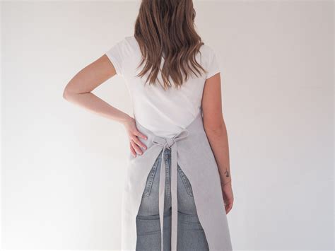 Linen Apron With Embroidery 100 Linen