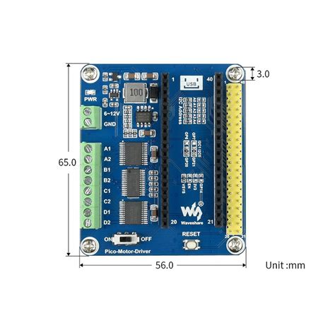 Buy Waveshare DC Motor Driver Module For Raspberry Pi Pico Online At Robu In