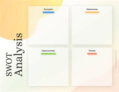 Free Color Cue Swot Analysis Template