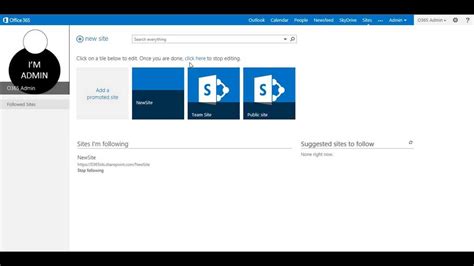 Office 365 Sharepoint Manage The Promoted Sites Below Youtube