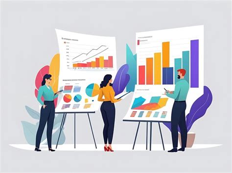 Professionals Reviewing Performance Charts Premium Ai Generated Image