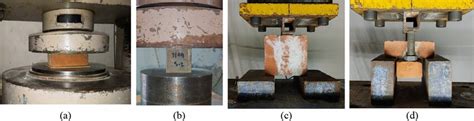 A Brick Compression Test B Mortar Cube Test C Shear Triplet Test D