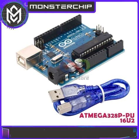 Promo Arduino Uno R3 Atmega328p Atmega 16u2 Compatible Board Usb