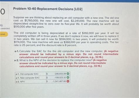 Solved Suppose We Are Thinking About Replacing An Old