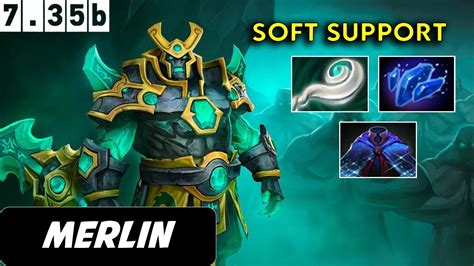 Merlin Earth Spirit Soft Support Dota 2 Patch 735b Pro Pub Gameplay