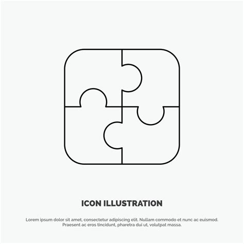Puzzle Parts Strategy Teamwork Line Icon Vector 17979967 Vector Art At Vecteezy