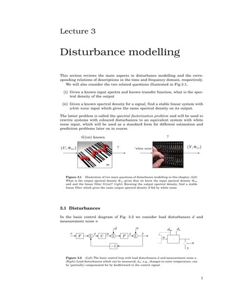 Disturbance Modeling Lecture Notes