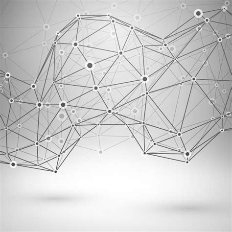 Forma Abstracta Poligonal De La Malla De Wireframe Ilustración Del