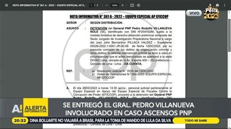 Caso Ascensos Irregulares En La Policía General Pnp Pedro Villanueva