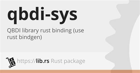 Qbdi Sys — Rust系统库接口 Librs • Rust 包仓库