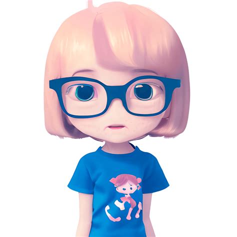 Cute Kawaii Chibi Girl With Short Golden Hair · Creative Fabrica