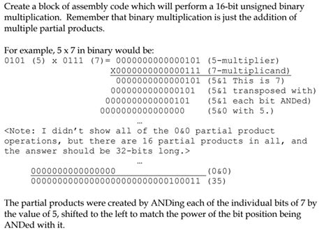 Get Answer Create A Block Of Assembly Code Which Will Perform A 16