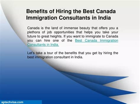 Ppt Benefits Of Hiring The Best Canada Immigration Consultants In