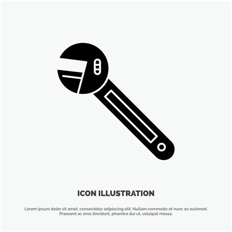 Wrench Option Tool Spanner Tool Solid Glyph Icon Vector 15059239 Vector