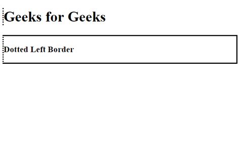 CSS Border Left Style Property GeeksforGeeks