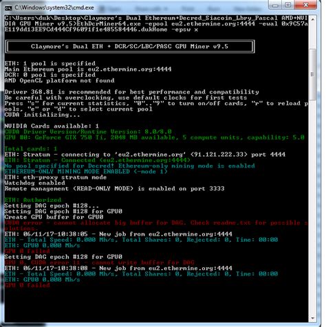 Claymore Cannot Allocate Big Buffer Not Enough Graphics Memory