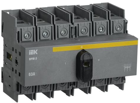 IEK KARAT Выключатель-разъединитель модульный ВРМ-3 3P 63А MVR30-3-063 ...