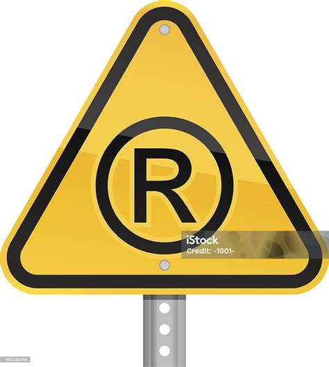 Inscrit Pictogram Triangle Davertissement De Route Jaune Sur Fond Blanc