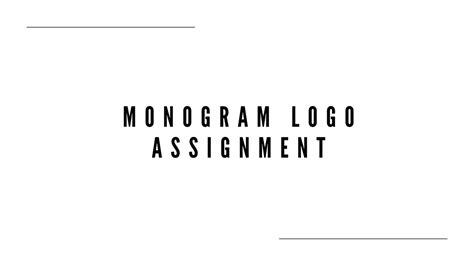 Monogram Logo Assignment Behance