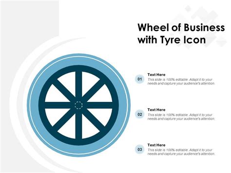 Wheel Of Business With Tyre Icon Powerpoint Slide Images Ppt Design