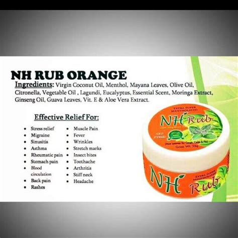 Nh Rub Mentholated Green And Orange Lazada Ph